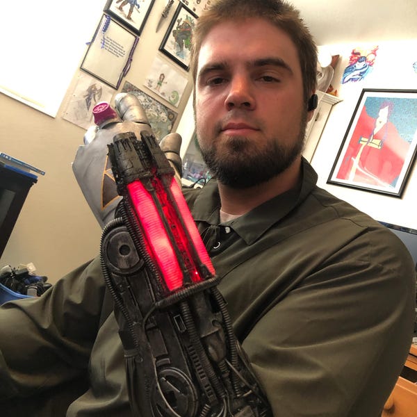 LED Strobing Lights Cosplay Cyberpunk Cyborg Costume Arm. - Etsy