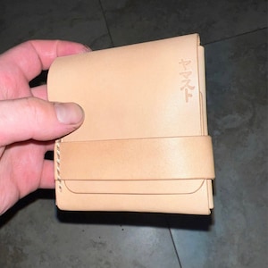 Minimalist Wallet Hand Made in Japan With Shonan Leather Natural - Etsy