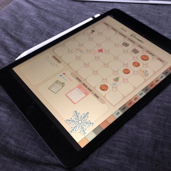 Undated Goodnotes Planner, Monthly Digital Planner, Goodnotes Template ...