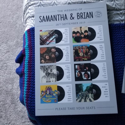 Vinyl Records Table Signs to Match Wedding Table Plan - Etsy