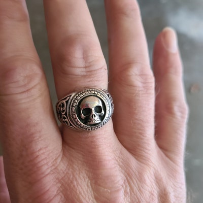 Vampire Skull Ring 925 Sterling Silver Handmade Skull Ring - Etsy