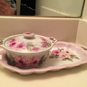 Pink Rose and Turquoise Tea Set - Etsy