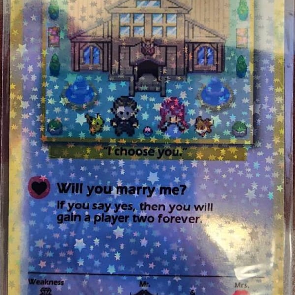 Pokemon Proposal Trading Card Anniversary Proposal Invitation Gift ...