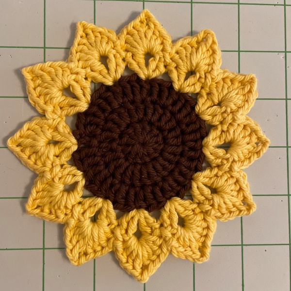 Crochet Pattern, Sunflower Coaster, Lace Multi-colour Flower Pattern - Etsy