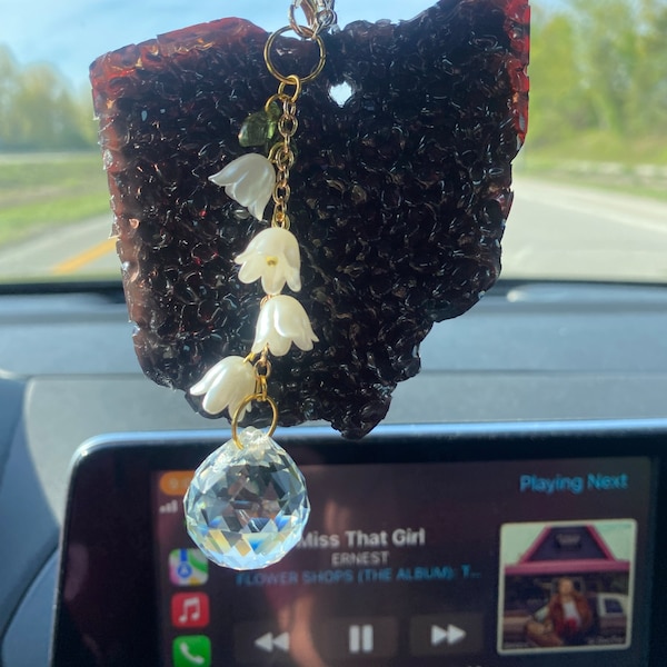 Pearl Lily of the Valley Car Rear View Mirror Accessories , Car Hanger ...