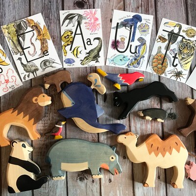 A to Z Menagerie. 26 Animal Alphabet Learning and Teaching Flash Cards ...