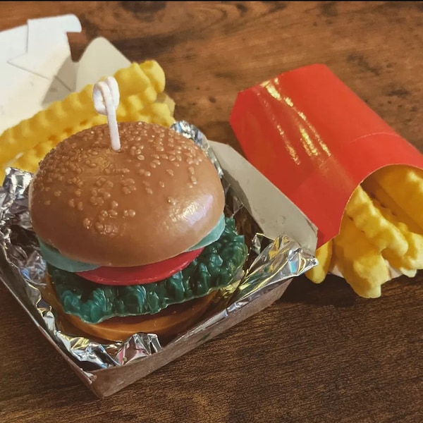 HAMBURGER MOLD, 8-piece Plastic Soap Mold, Burger Mold, Fast Food Mold ...