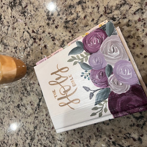 Hand Painted Cow Print Bible - Etsy