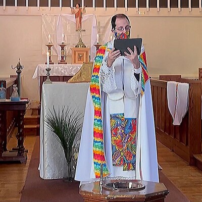 Rainbow, BLM, Reversible Clergy Stole, Matching Reversible Mask ...