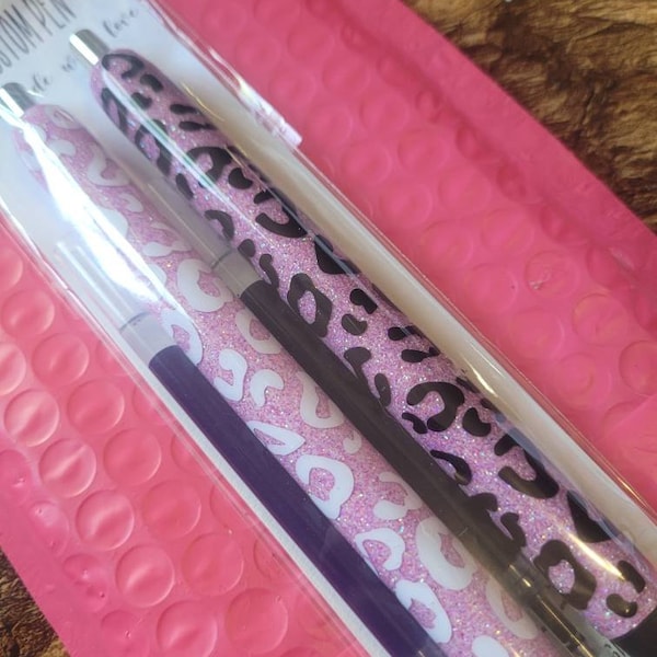 CHEETAH PRINT Pen | Refillable Gel Pen | Glitter Pen - Etsy
