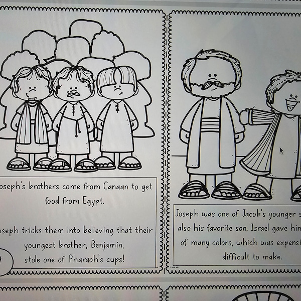 Story of Joseph Booklet // Printable Book About Joseph, His Brothers ...