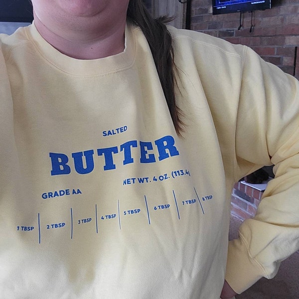 Salted Butter Sweatshirt, Funny Baking Sweatshirt, Baker Gift, Salted ...
