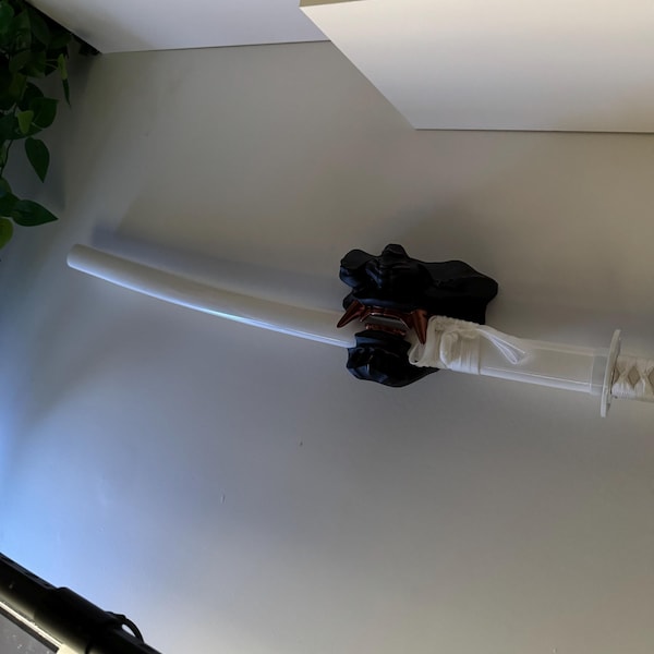 Oni Mask Katana Wall Mount - Etsy