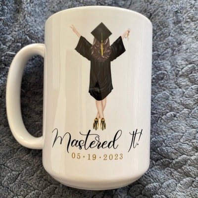 Custom Master's Degree Graduation Mug for Her With Name, Mastered It ...