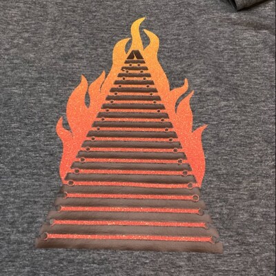 Ombre Patterned Vinyl, Red, Orange and Yellow HTV Vinyl or Adhesive ...