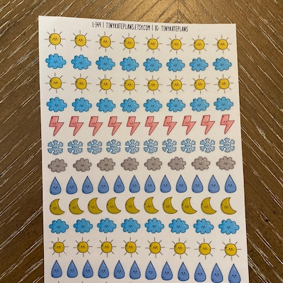 108 Tiny Day off Header Stickers for Erin Condren Life - Etsy