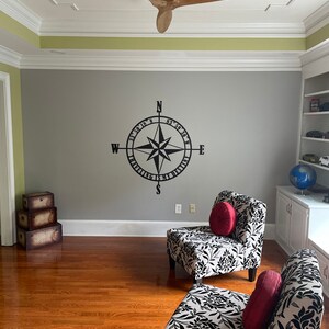 Personalized Life Tree Compass Sign Metal Compass Wall Art | Etsy