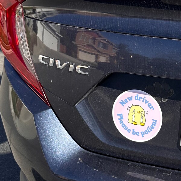 Student Driver Sticker, New Driver Bumper Sticker, Anxiety Bumper ...