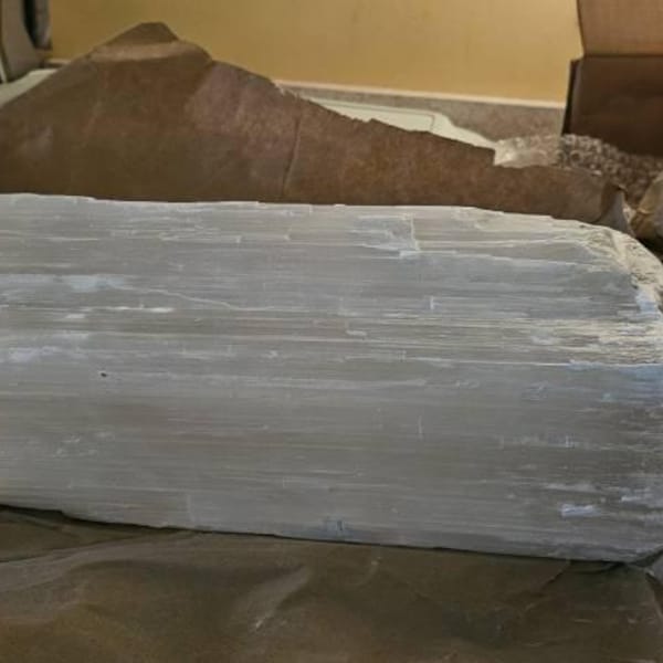 MASSIVE Natural Selenite Logs, Raw Selenite Crystal Display Specimens ...