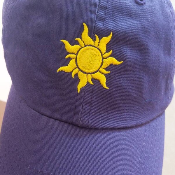 Tangled Rapunzel Sun Symbol Embroidered Hat Disney Magic Fan Adjustable ...
