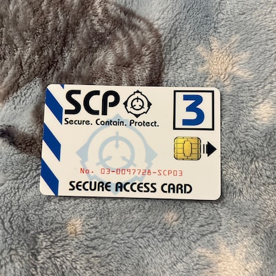 SCP Foundation Secure Access ID Card Updated Design - Etsy