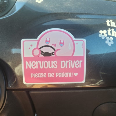 Anxious Nervous Driver Vinyl Sticker - Etsy