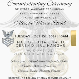 Commissioning Ceremony Invitation, Military Invitation - Etsy