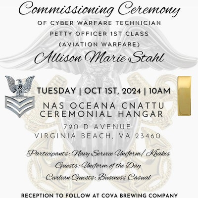Commissioning Ceremony Invitation, Military Invitation - Etsy