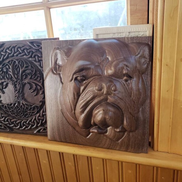 Bulldog, 3D STL Model, CNC Router Engraver, Artcam, Aspire, CNC Files ...