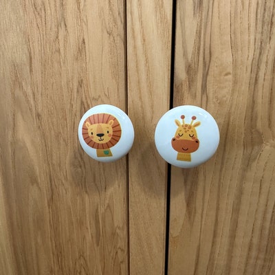 Rabbit Theme Drawer Knobs, Safari Animal Nursery Room Drawer Handles, Nursery Bunny Knobs Decor ...