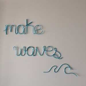 Make Waves, Beach Wall Decor, Wire Wall Art, Wave Decor, Beach Themed ...