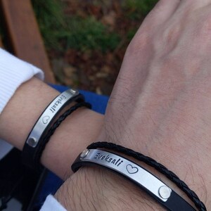 Custom Couples Bracelets Personalized Couples Bracelets | Etsy