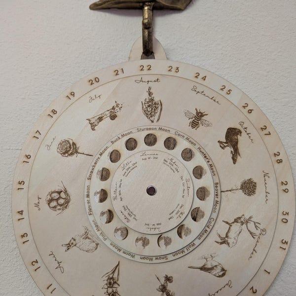 Wheel of the Year Perpetual Calendar/ Original Artist / Seasonal Wheel ...