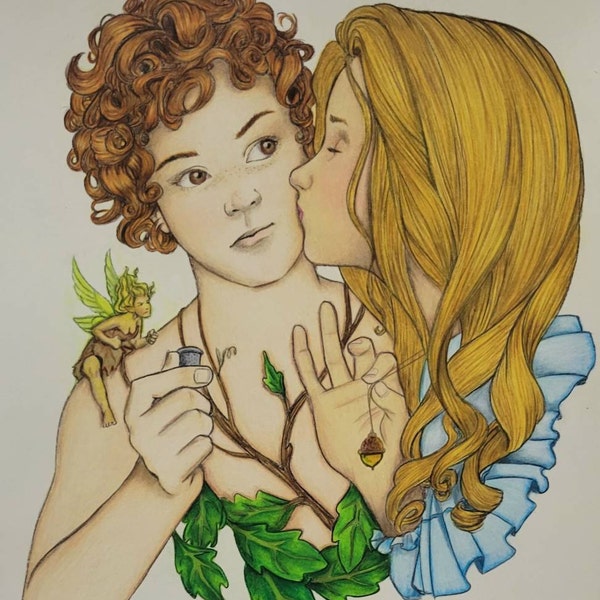 Thimble, Peter Pan Coloring Page, Printable, Colouring for Adults ...