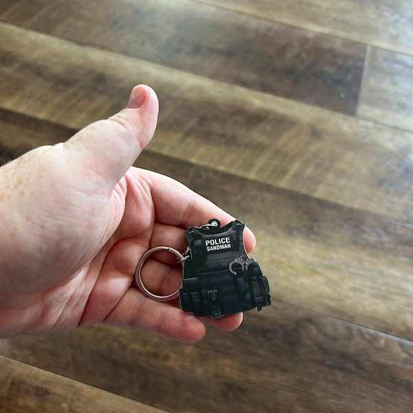 Personalized Police Bulletproof Vest Keychain Gift for Police, Police ...