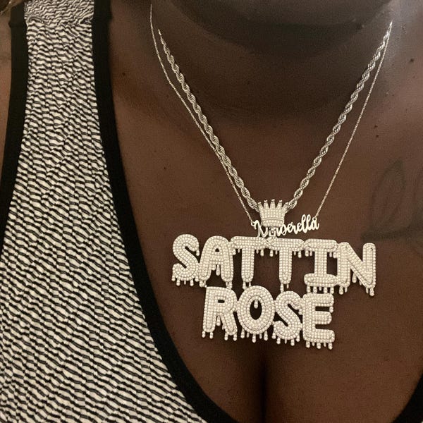 Custom Icy Drip Nameplate Necklace, Custom Name Chain, Personalised ...