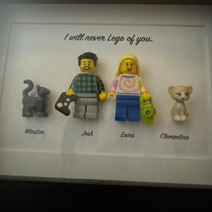 Personalized Mini Me Minifigure Frame. for up to 5 Figures. - Etsy