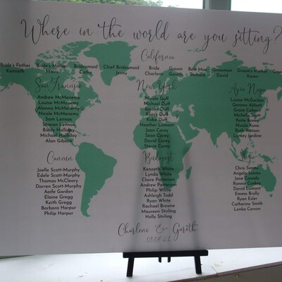Travel Theme Wedding Table Plan, Seating Chart World Map Table Plan - Etsy