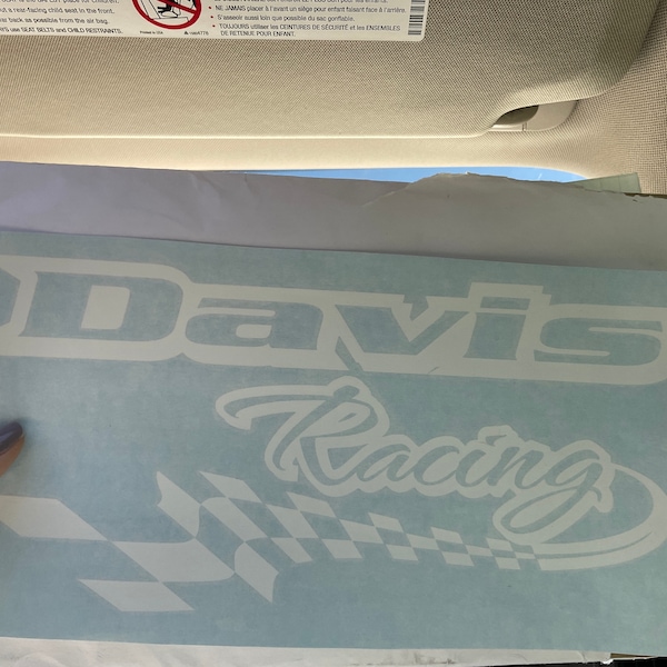 Personalized Racing Decal Sticker - Etsy