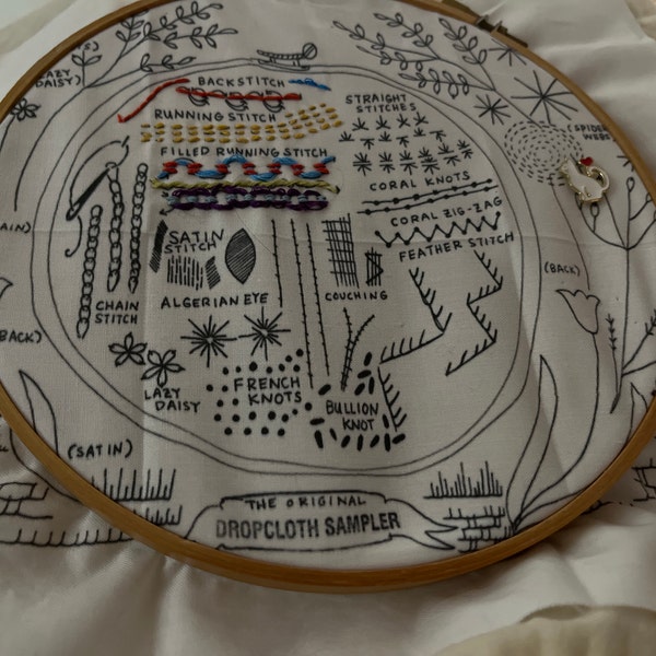 Original Dropcloth Embroidery Sampler - Etsy