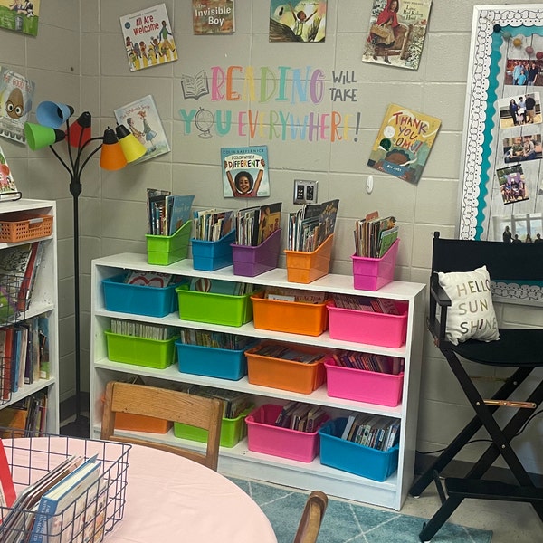 Reading Will Take You Everywhere Wall Decal: Classroom Library Decor - Etsy