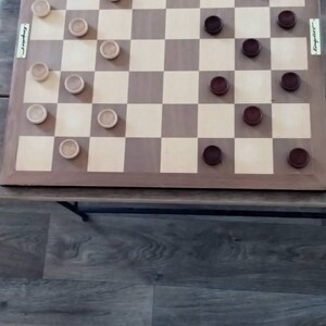 26 Pack 1.25 Wood Stacking Checkers Finished in Clear and Walnut ...