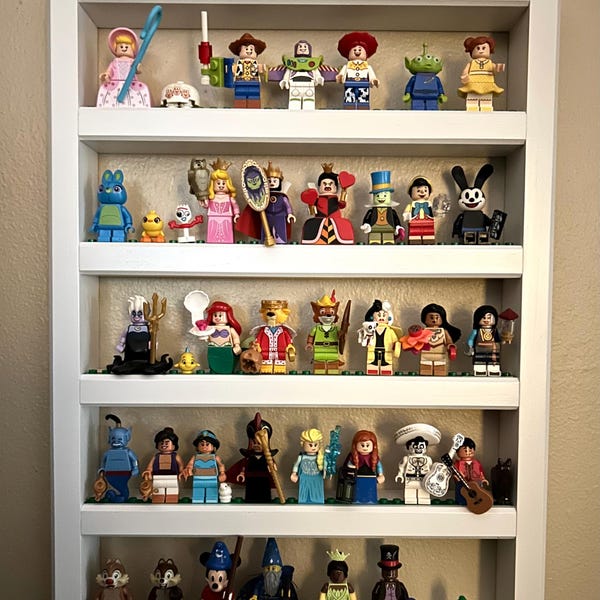 Minifigure Display Shelf - Display up to 40 Minifigs - Solid Wood ...