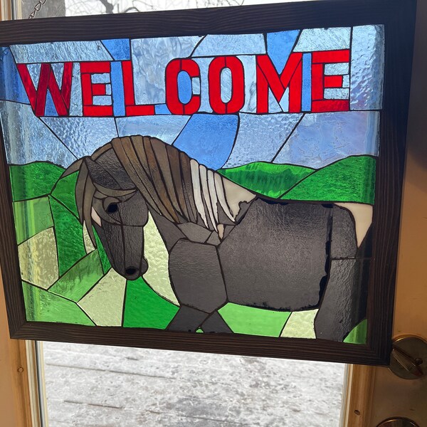 Stained Glass Mosaic Columbines Window Suncatcher - Etsy