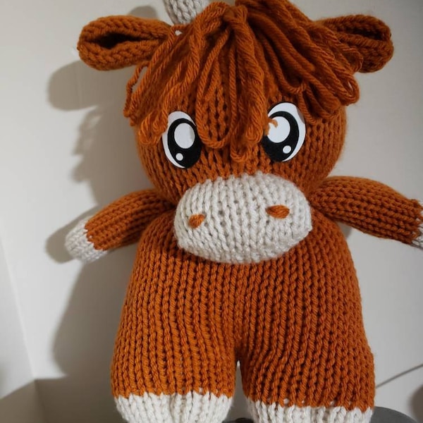 Highland Cow Knitting Machine Pattern PDF ONLY Addi Sentro - Etsy