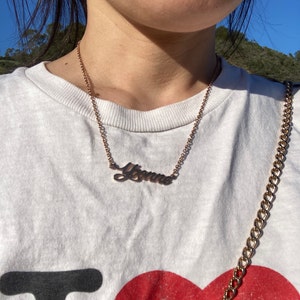 Custom Name Necklace Helen Name Necklace Gold Minimalist - Etsy