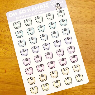 Kawaii Weight Loss Tracker Stickers Weight Loss Tracker Planner ...