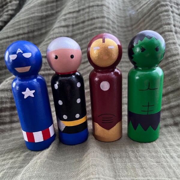 Frozen Peg Doll Set | Elsa | Anna | Olaf | Kristoff | Sven - Etsy