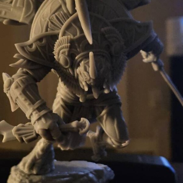 Triton Tribe Leader Miniatures by Archvillain - Etsy