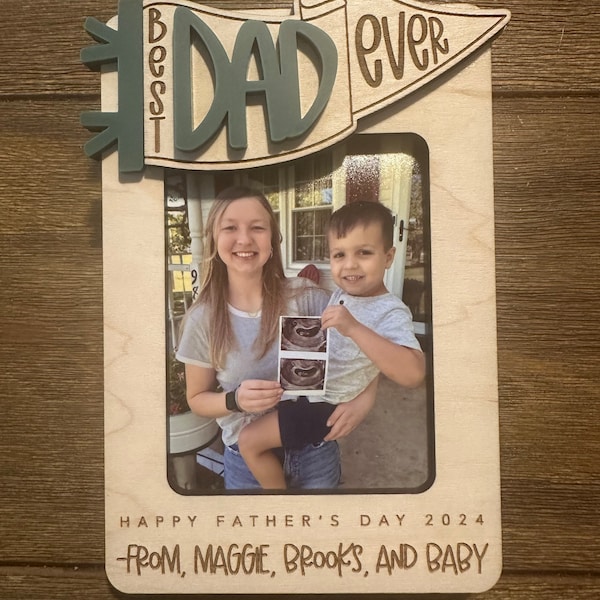 Father's Day Photo Frame, Visor Clip, Magnetic, Father's Day Gift ...